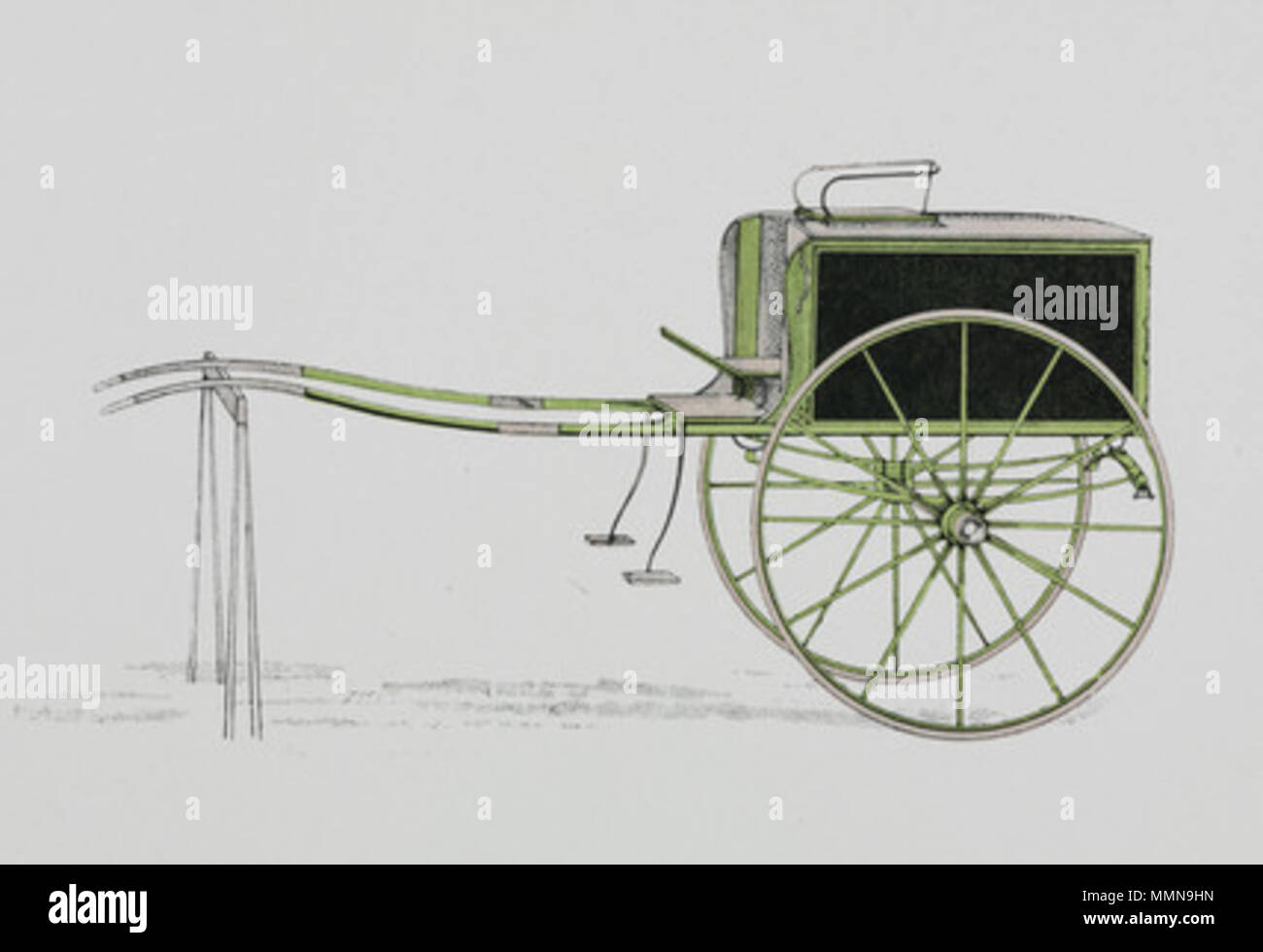 . Print. One of a series of designs for various types of horse-drawn ...