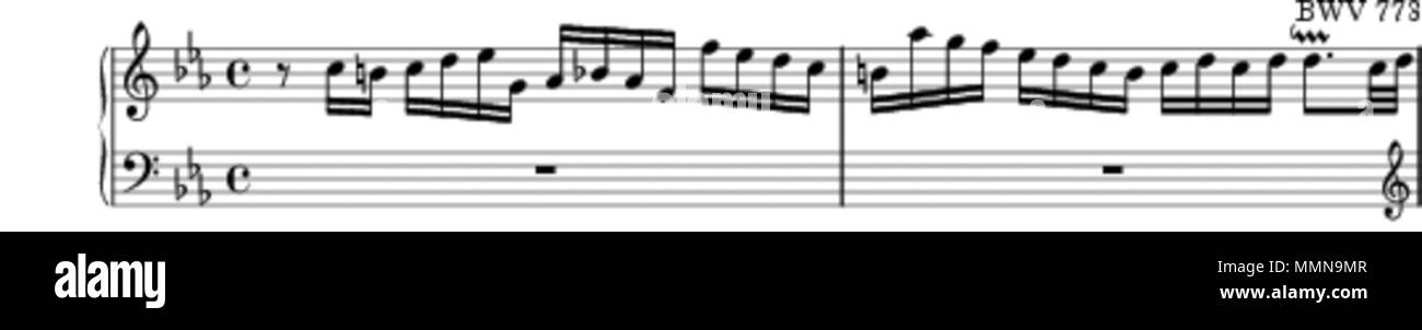 . BWV 772 preview, 2nd invention 106 BWV 773 preview Stock Photo - Alamy