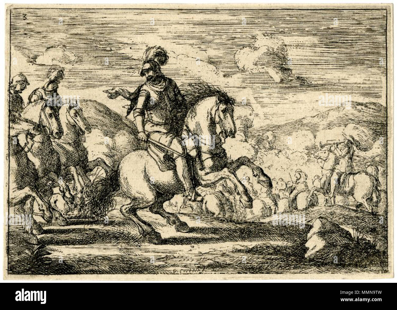 Military scenes (Plate 3). between 1637 and 1675. Jacques Courtois ...