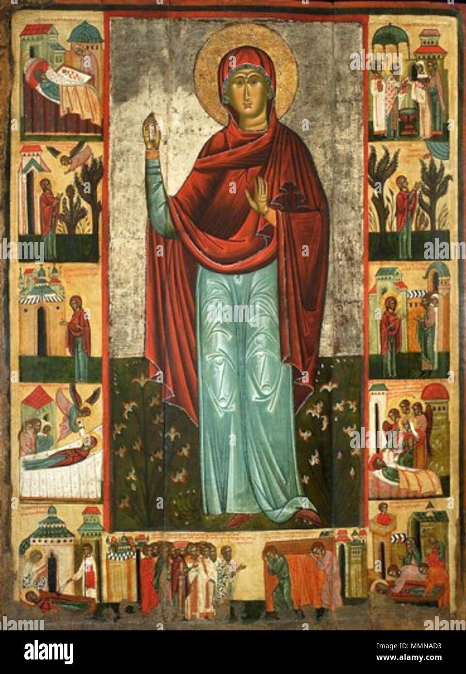 Saint Paraskevi with scenes from her life.. 15th century. Paraskeva ...