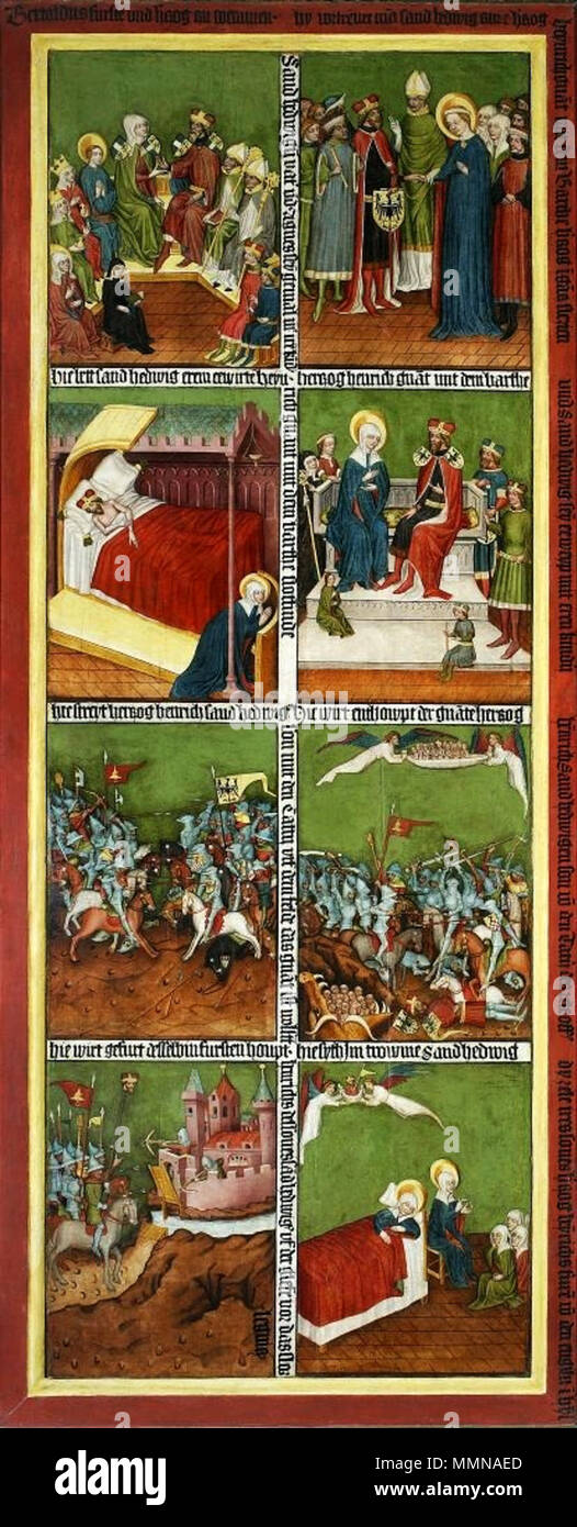 Altar of St. Hedwig of Silesia (left wing).. circa 1440. Saint Hedwig ...