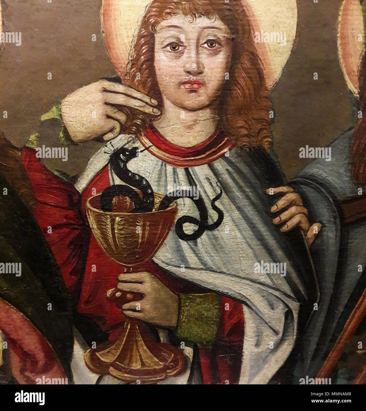 Altar predella with Christ and Twelve Apostles (detail).. turn of the ...