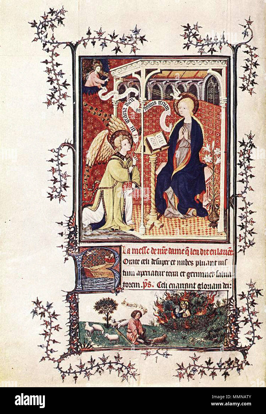 14th-century painters - Page from the Très Belles Heures de Notre Dame de Jean de Berry ...