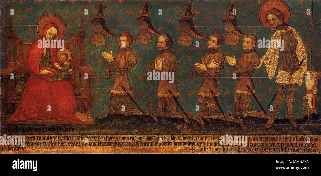 Memorial Tablet. circa 1380. 14th-century unknown painters - Memorial ...