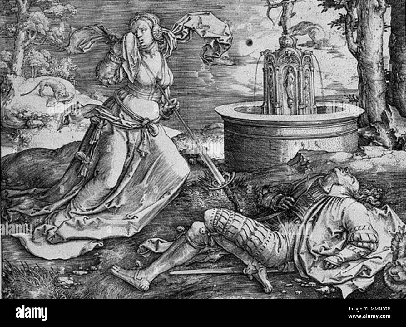 Pyramus and Thisbe.. 1514. Leyden Pyramus and Thisbe Stock Photo - Alamy