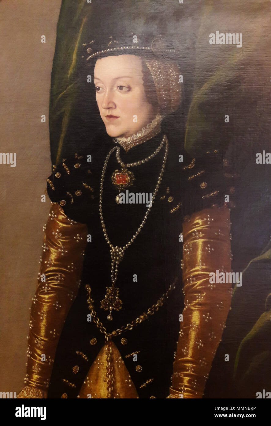 Portrait of Mary of Pernstein, Duchess of Teschen (detail).. 1540s ...