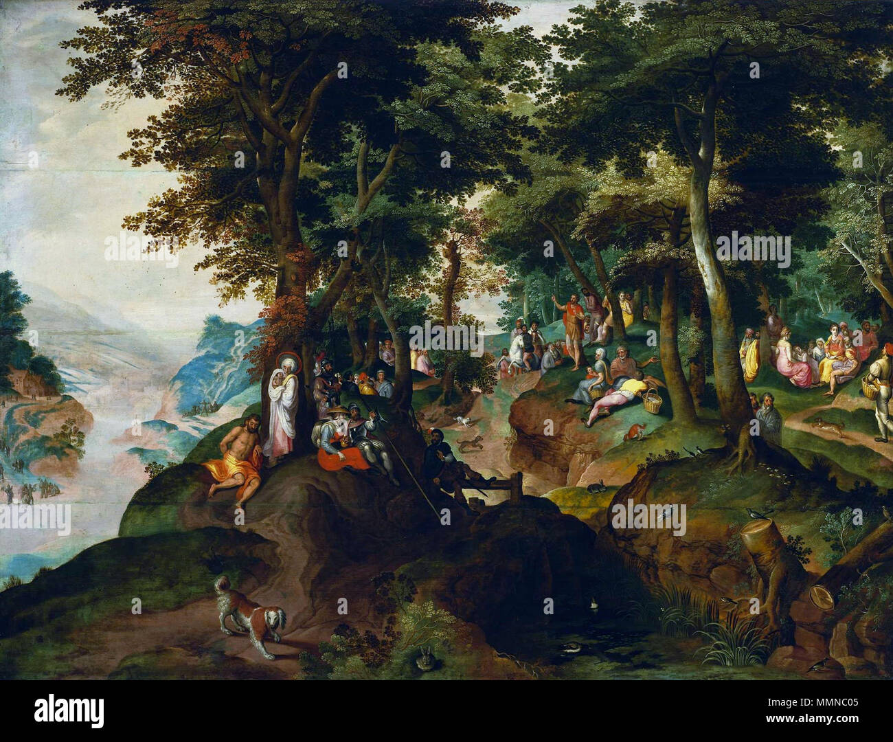 Landscape with St. John preaching.. second half of 16th century ...