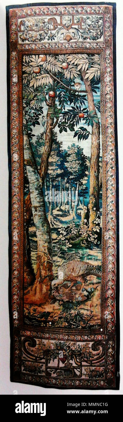 Hawk killing a partridge.. circa 1550-1560. Ghieetels Hawk Stock Photo ...