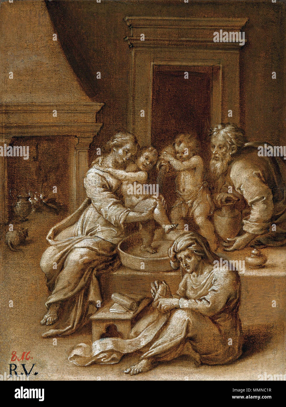 The Bath of the Child Jesus.. first half of 16th century. Raphael Bath ...