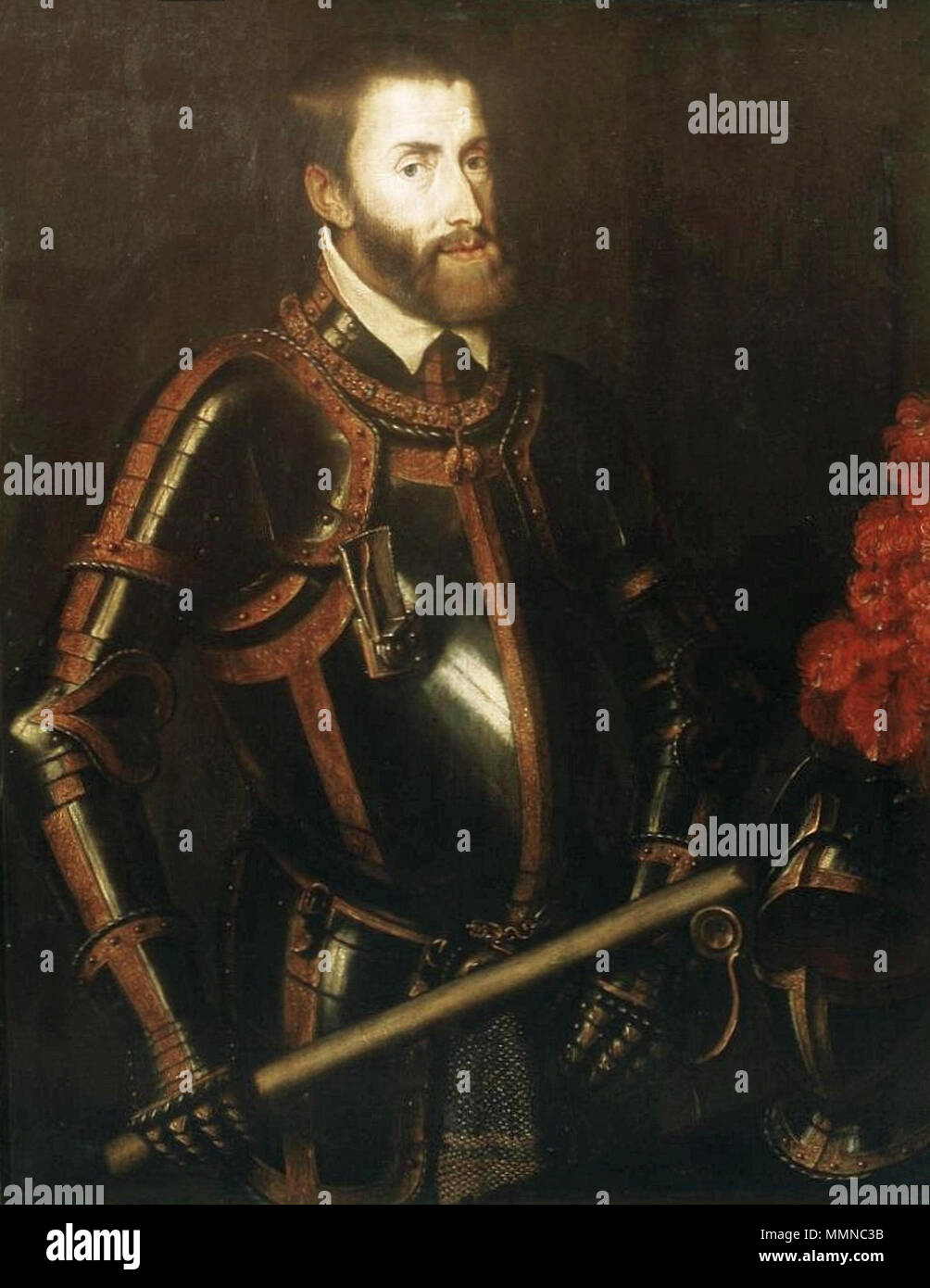 Portrait of Emperor Charles V.. 1550s. Emperor Charles V Stock Photo ...