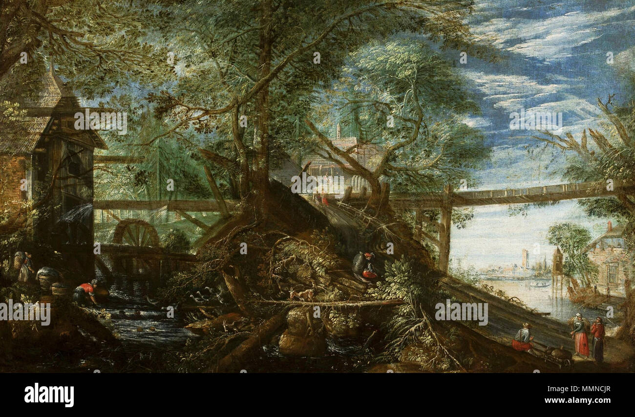 Landscape with a mill and a river.. 1590s. Stevens Landscape with a ...