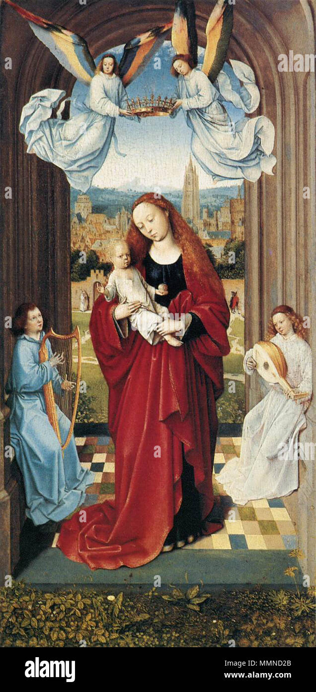 Virgin and Child with Angels. circa 1500. 15th-century unknown painters ...
