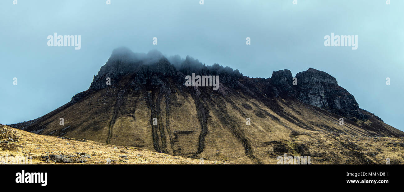 The famous Scottish Mountain - Stac Pollaidh, in the northern Highlands ...