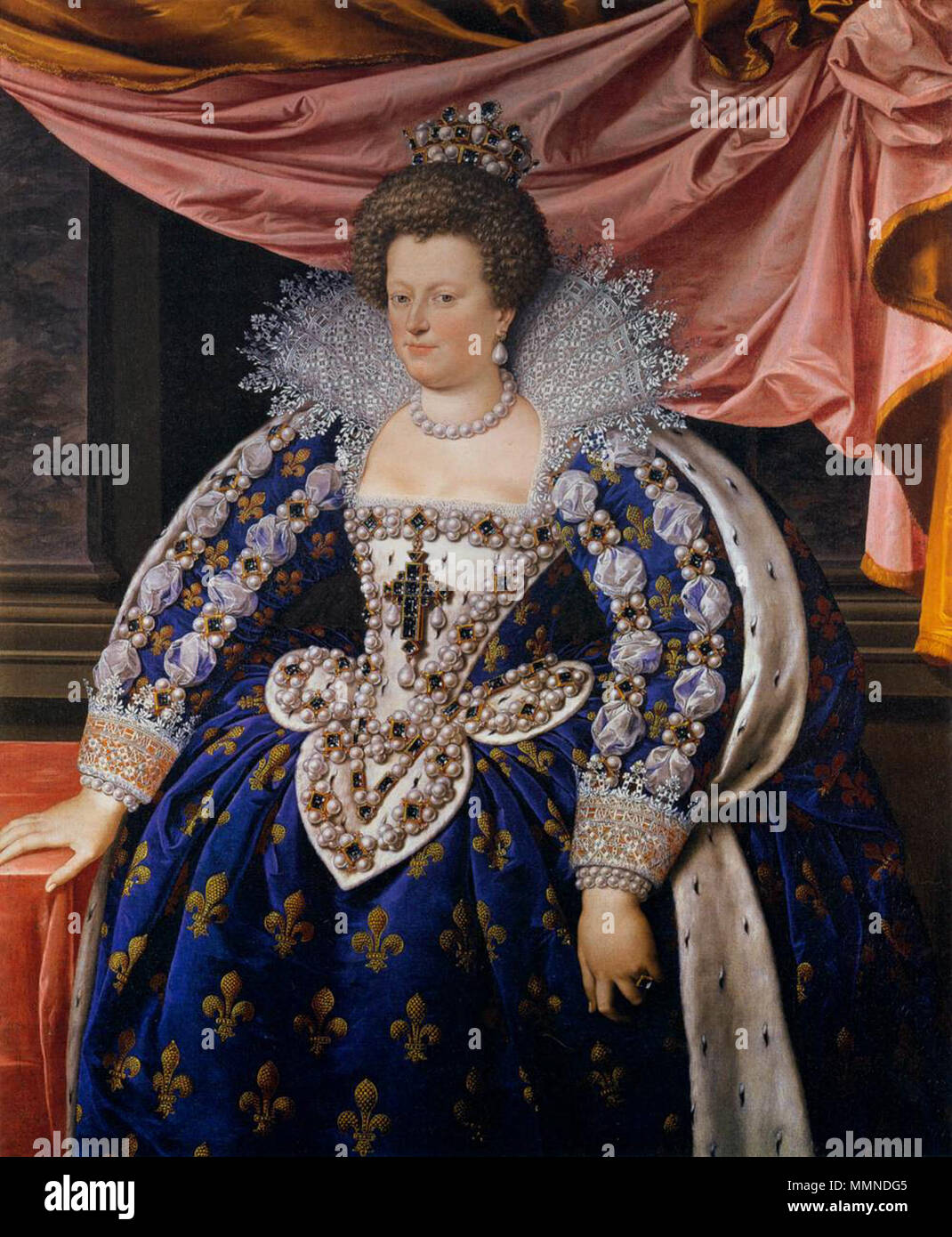 Frans Pourbus (II) - Portrait of Marie de Médicis - WGA18242 Stock ...