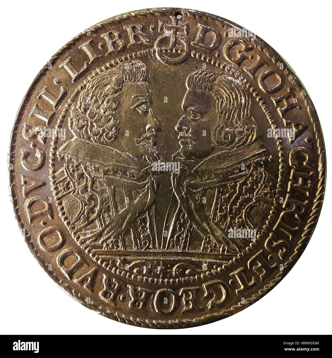 Złoty Stok 6 ducats of John Christian and George Rudolph Stock Photo ...
