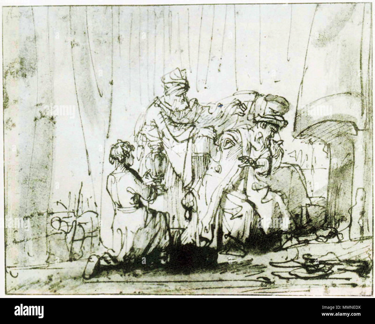 Manius Curius Dentatus refuses the gifts of the Samnites.. circa 1633 ...