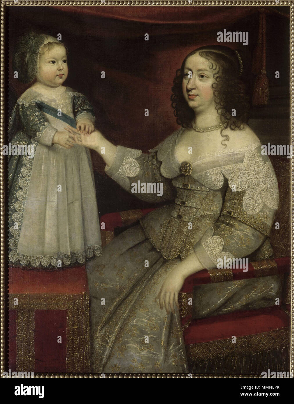 Louis XIV and Anne of Austria. circa 1639. Louis XIV et Anne d'Autriche ...