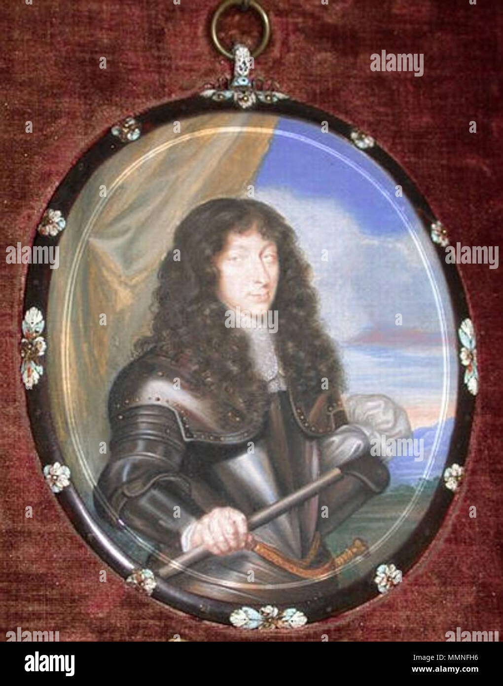 . Deutsch: Porträtminiatur Armand de Bourbon, prince de Conti English ...