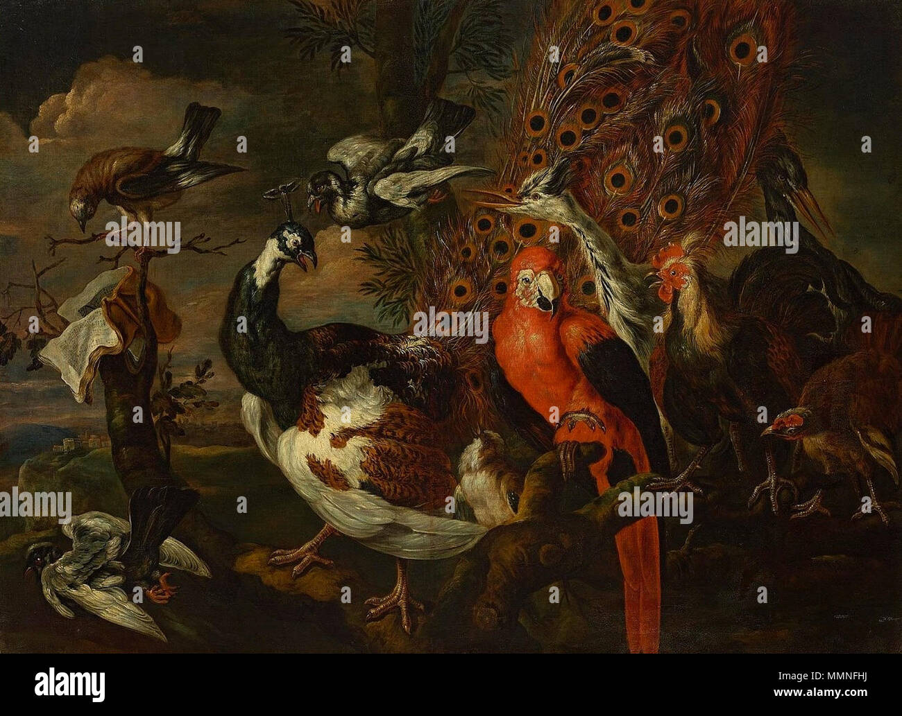 Bird concert.. 1650s. Fyt Bird concert Stock Photo - Alamy