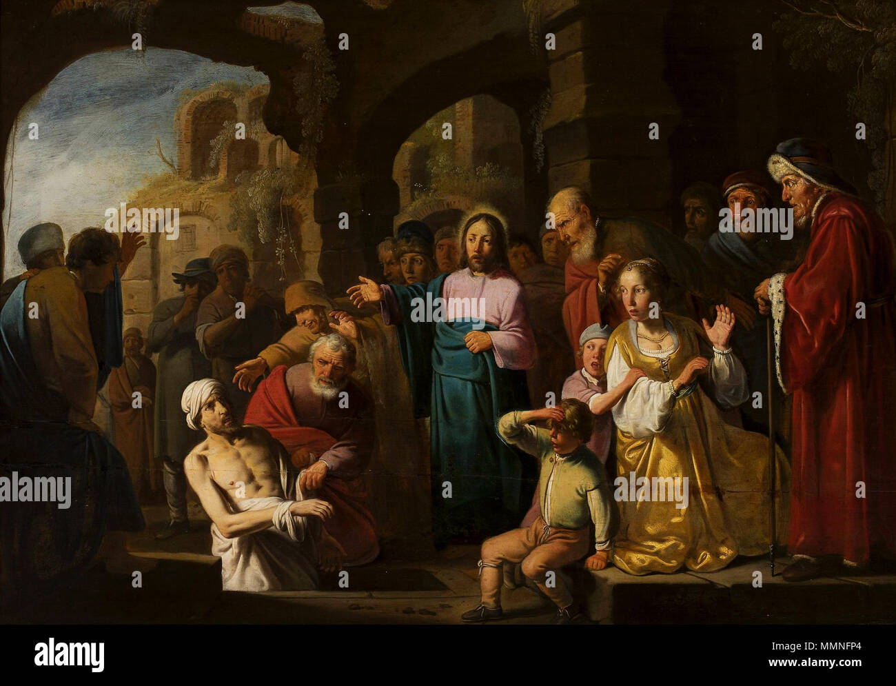 The Raising of Lazarus.. 1654. Moeyaert Raising of Lazarus Stock Photo ...