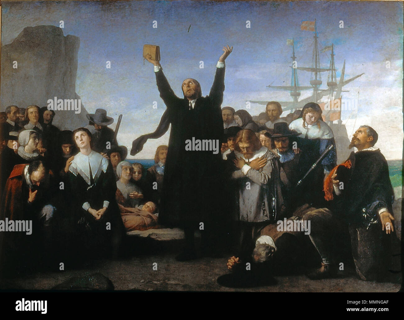 Desembarco de los puritanos en américa hi-res stock photography and ...