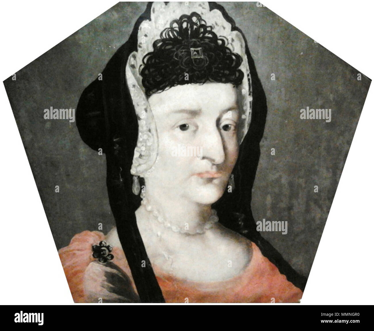 Coffin portrait of an elderly lady from the Pstroko?ski family.. circa ...