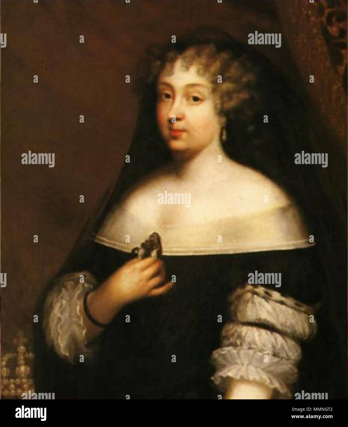English Portrait Of Marie Jeanne Of Savoy 1644 1724 As A Widow