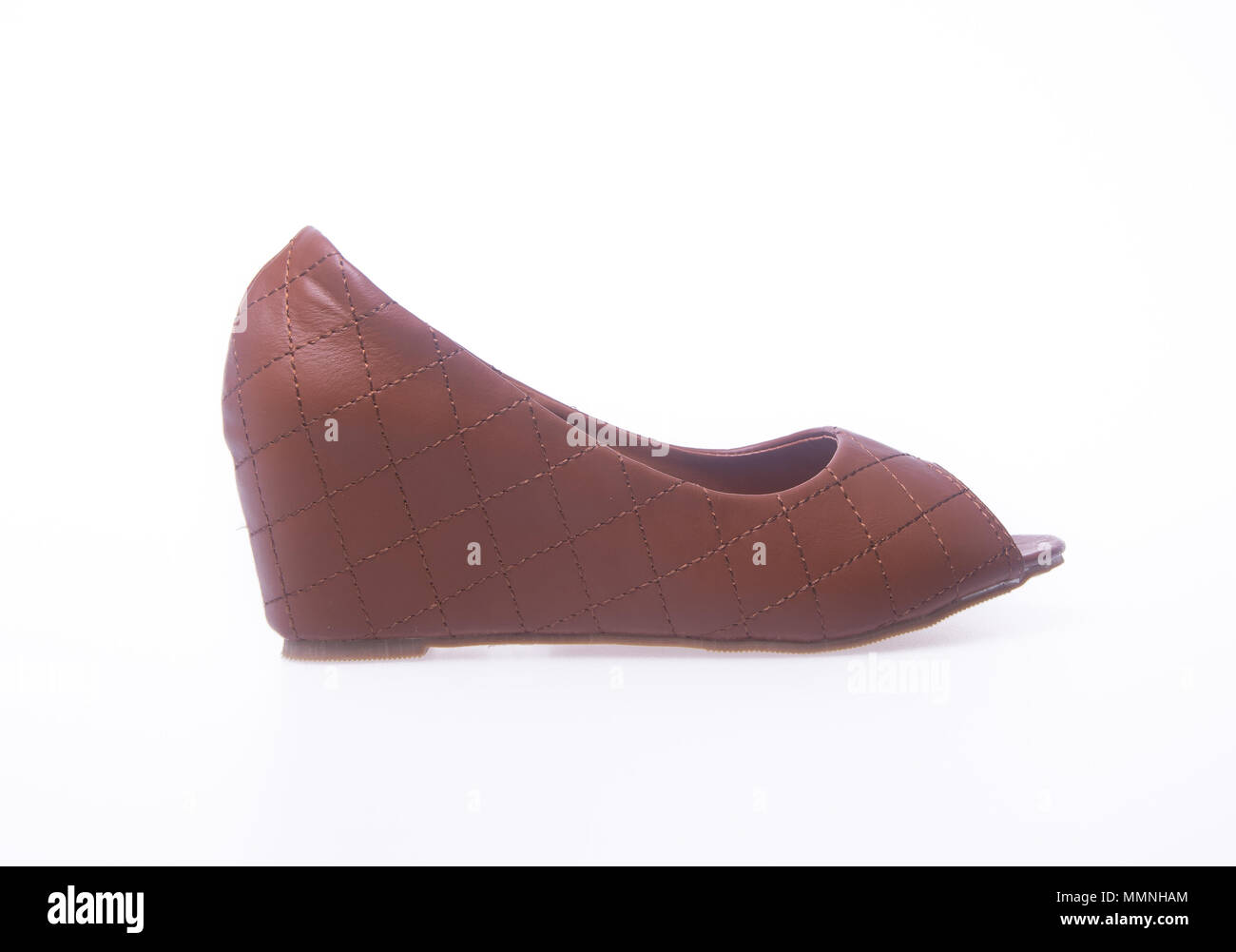 shoe. Brown colour fashion woman shoes on a background Stock Photo - Alamy