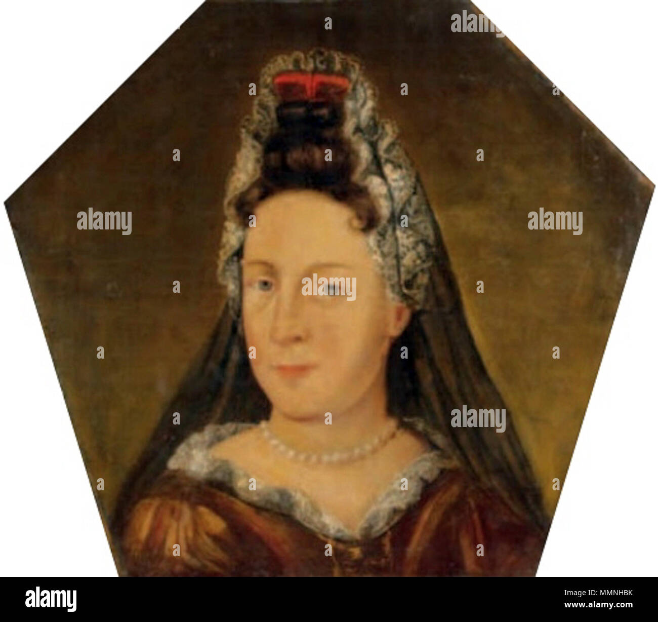 Coffin portrait of Elżbieta Gorzeńska Stock Photo - Alamy