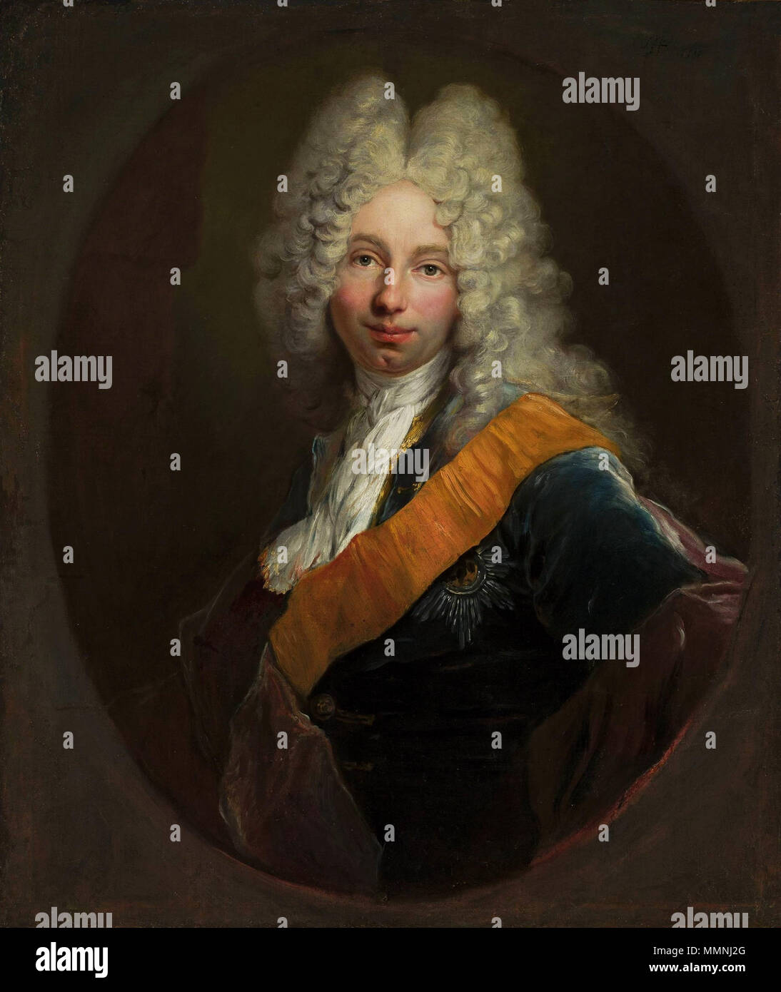 Portrait of a young man with the sash of the Order of the Black Eagle ...