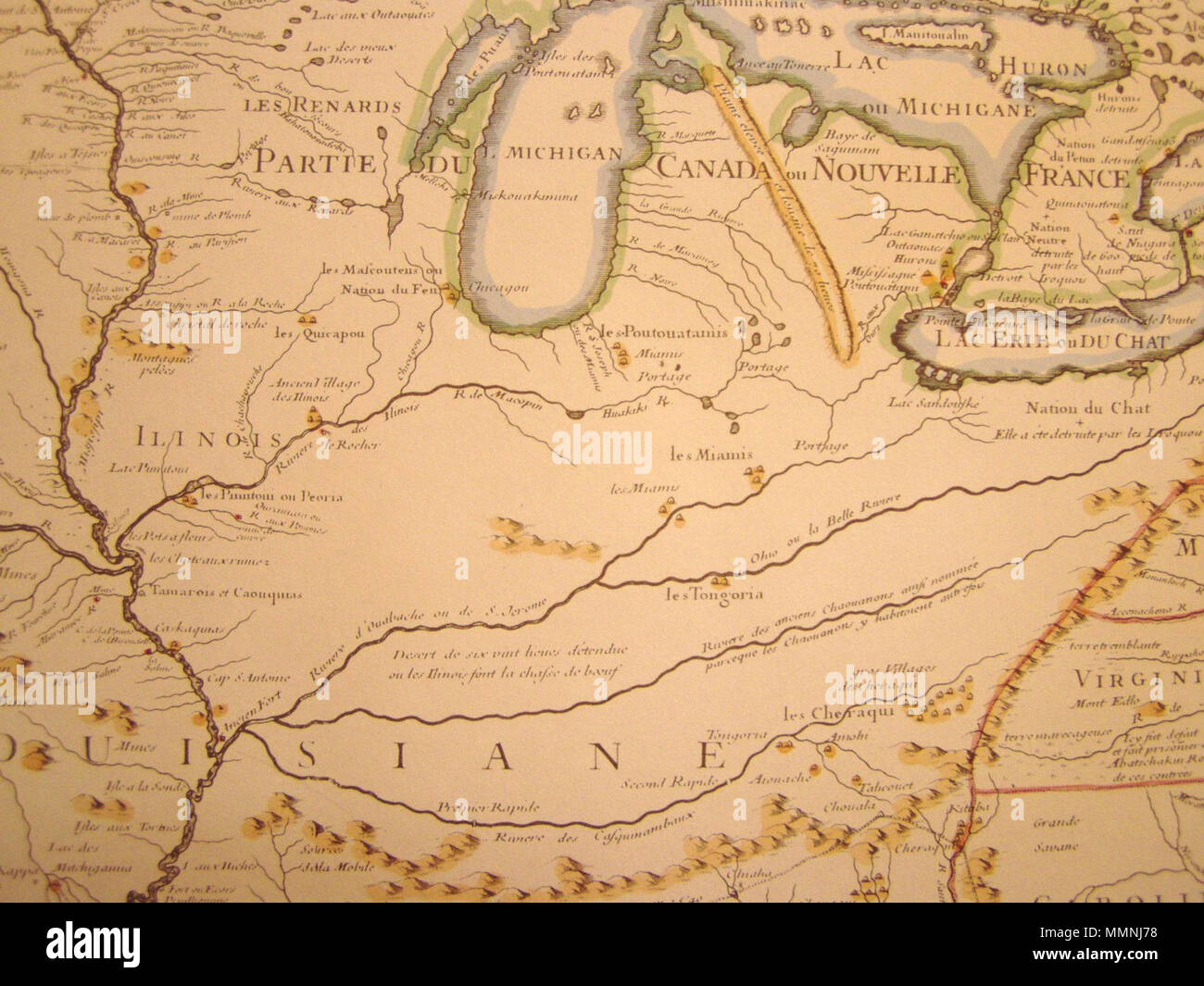. Detail of an 1718 Map of North America . 1718. Guillaume Delisle 1718 ...