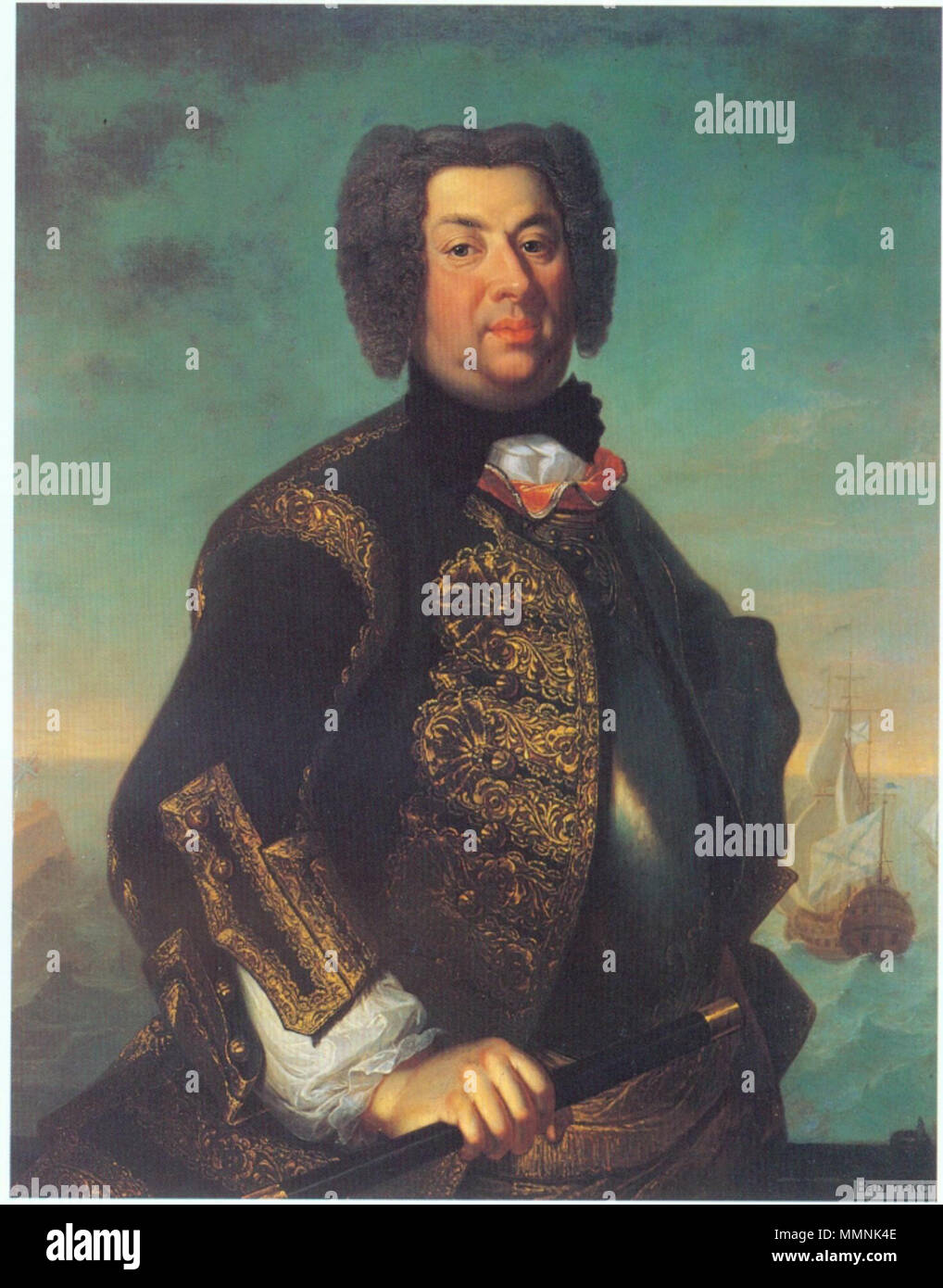Portrait of Vasily Dmitriev-Mamonov. 1735. Iohann-Paule Ludden 01 Stock ...