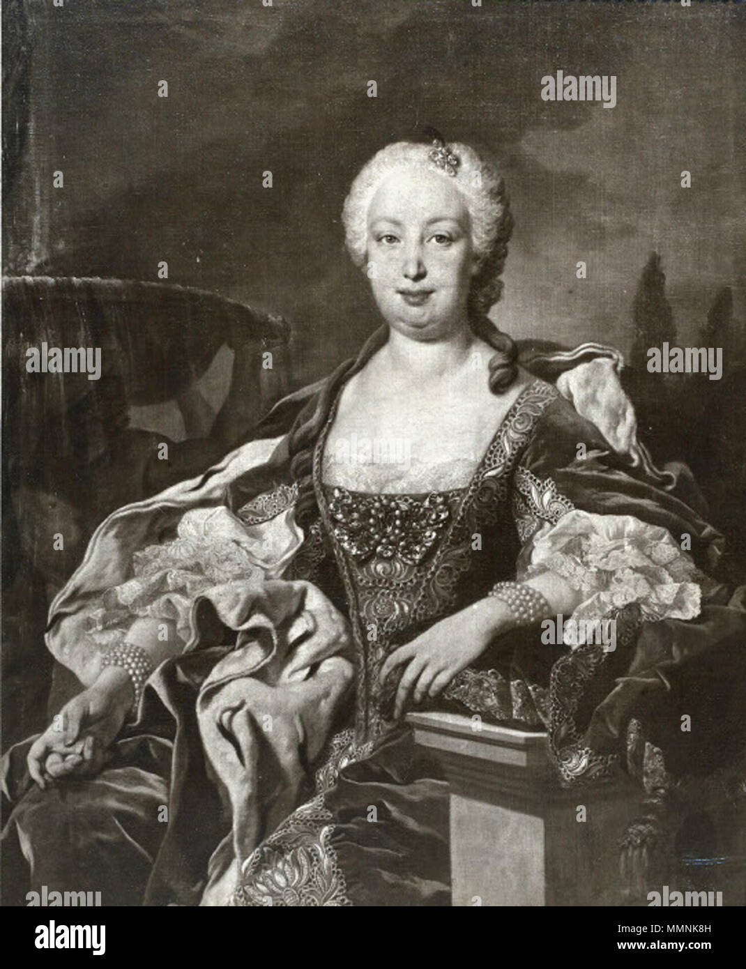 . Español: Retrato de la reina Bárbara de Braganza (1711-1758), que fue ...