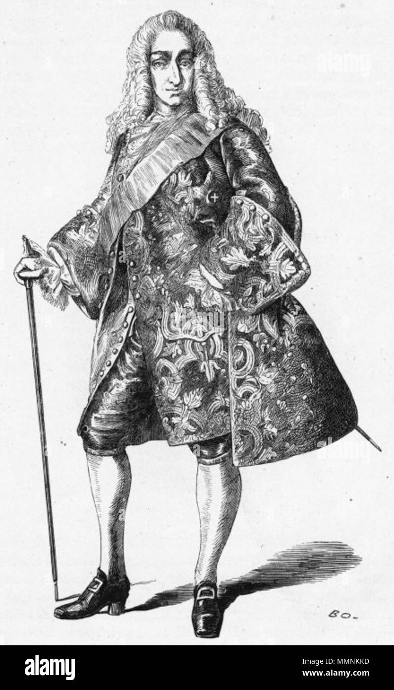 . Christian 6., king of Denmark 1730-1746. Portrait of Christian VI of ...