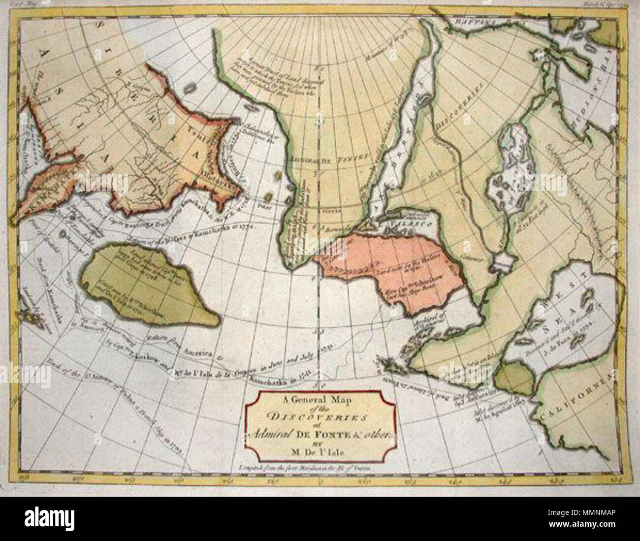 . English: This hand colored map is entitled “A General Map of the ...