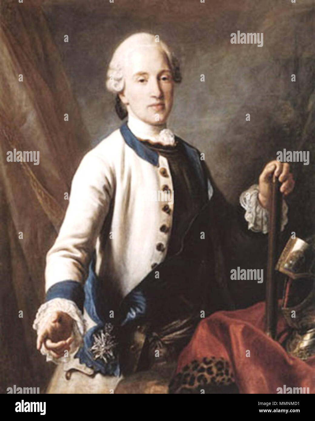 Portrait of Prince Francis Xavier of Saxony (1730-1806). 1755. Xaver of ...