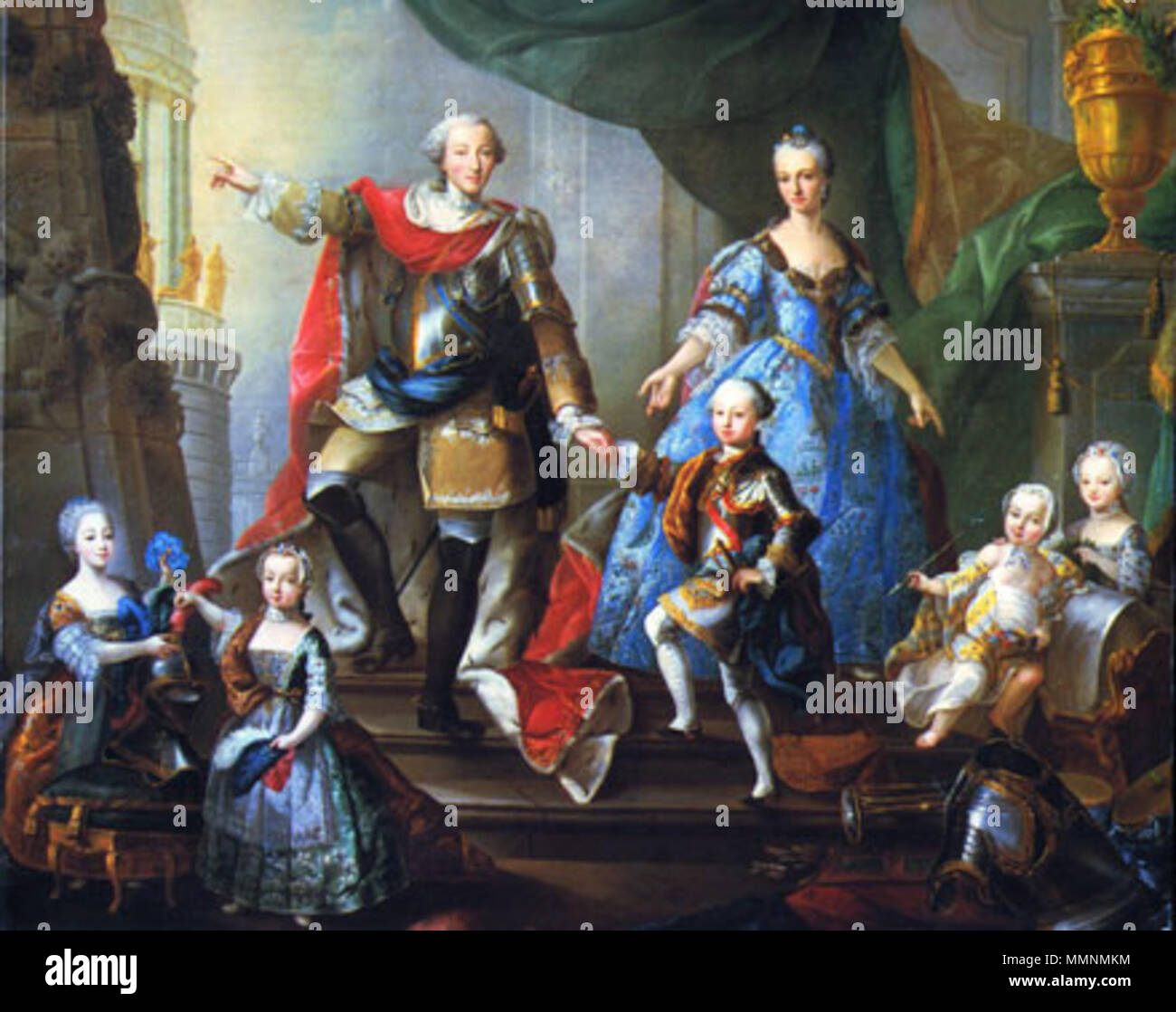 Portrait of the family of the Duke of Savoy by Giuseppe Duprà circa ...