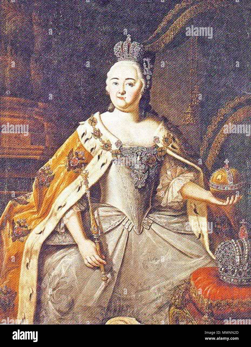 Portrait of Elizabeth of Russia (1709-1762). 18th century. Elizabeth of ...