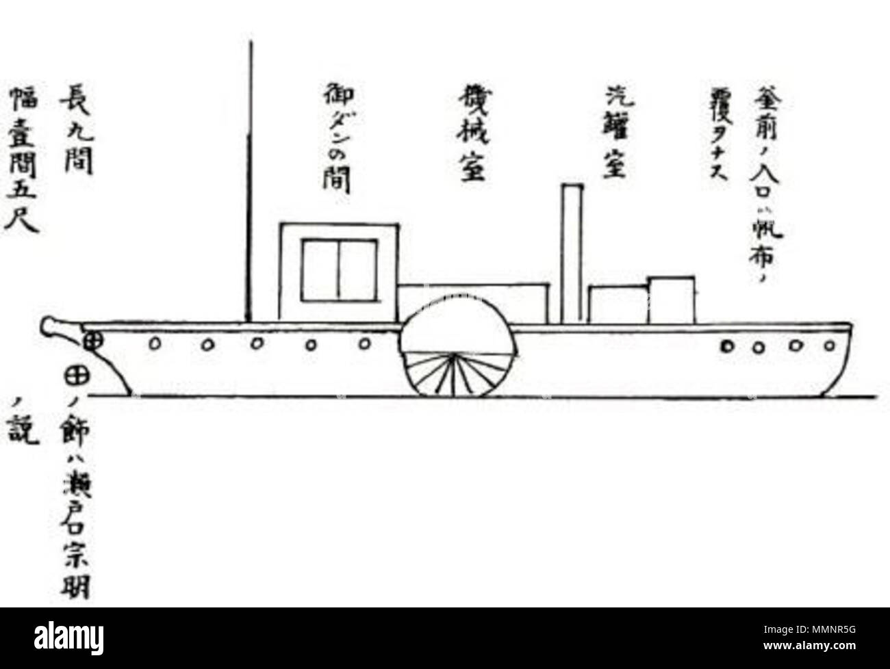 . English: Unkou Maru is the first steamship built in Japan. It was ...