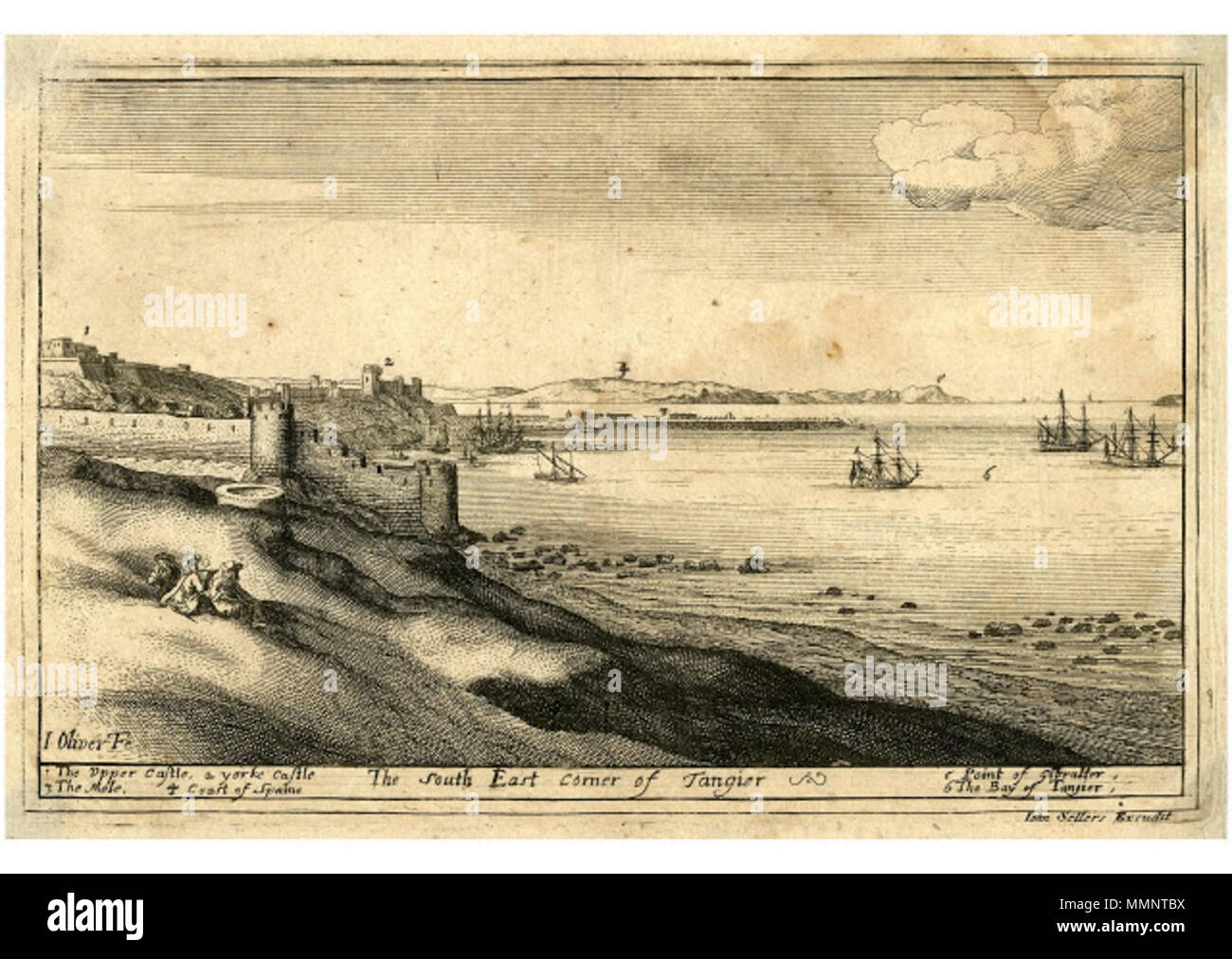 . English: 1680s - J. Oliver - Tangier - Maps of around the time od the ...