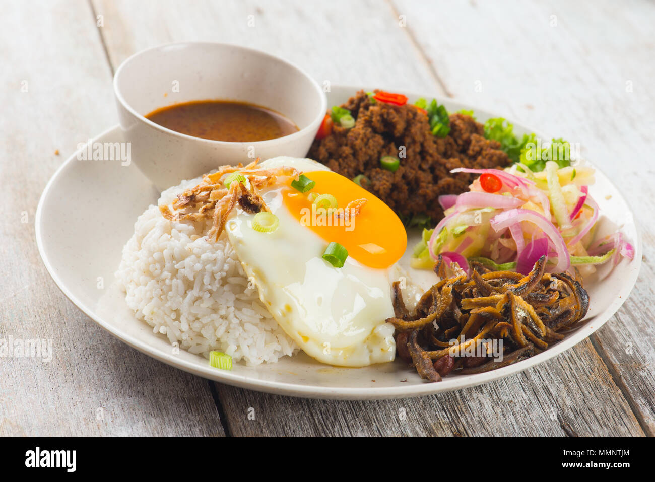 minced meat rice Stock Photo - Alamy