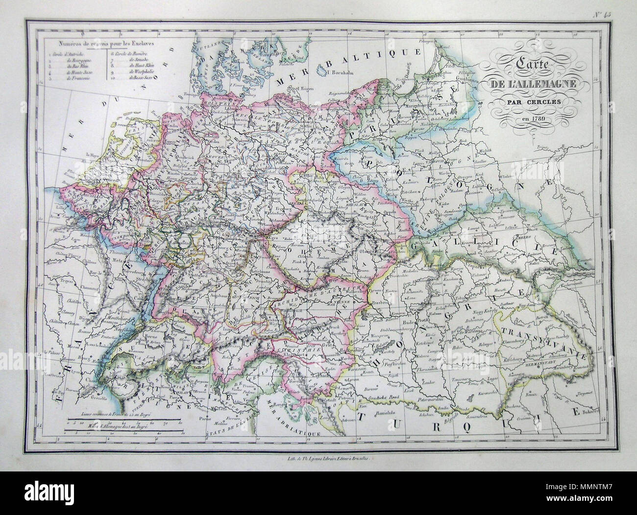. English: This is a beautiful 1837 hand colored map of Northern ...