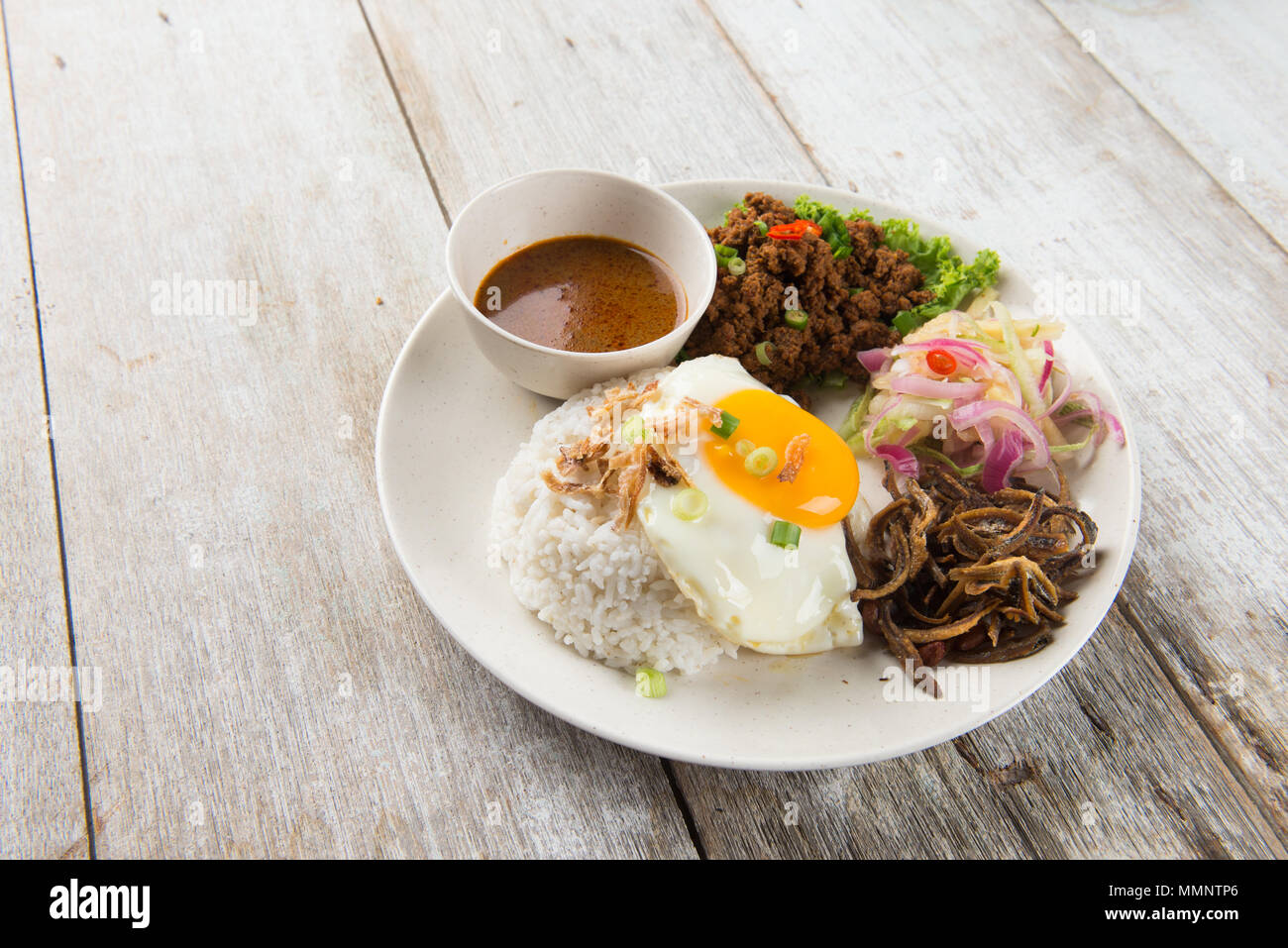 minced meat rice Stock Photo - Alamy