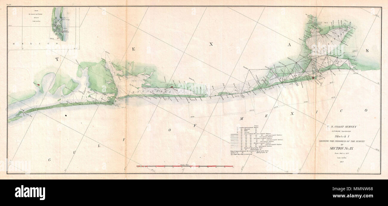 . English: An attractive example of the U.S. Coast Survey's 1864 ...