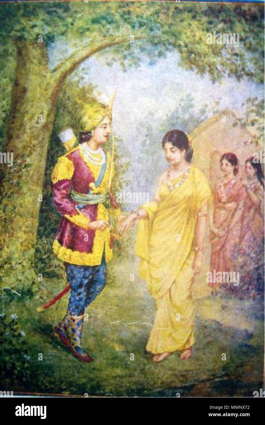 . Dushyanta and Shakuntala, Two Characters form Indian Epic Mahabharata ...