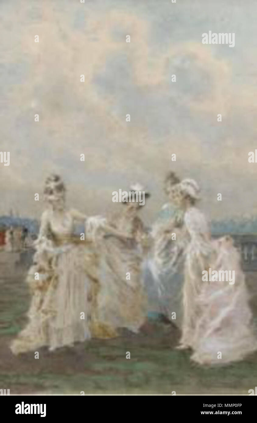 . Girls Playing Blind Man's Buff Angiolo Achini 25 Achini angelo-girls ...