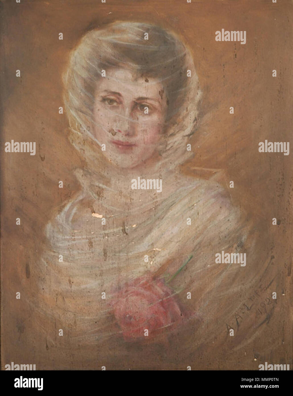 . English: Self-portrait by American artist Adelia Armstrong Lutz ...