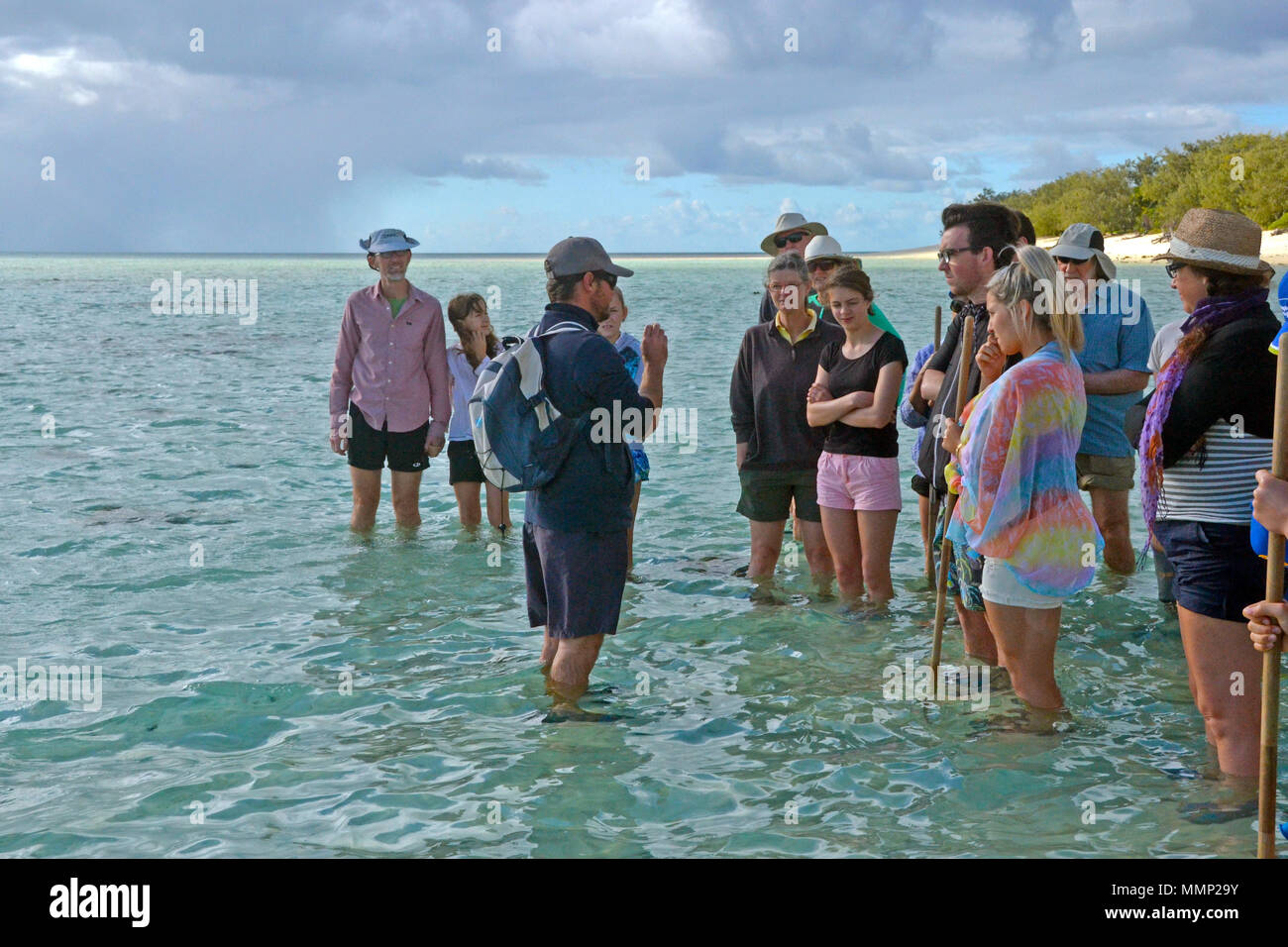 Guided reef walk at Heron Island, Great Barrier Reef, Queensland ...