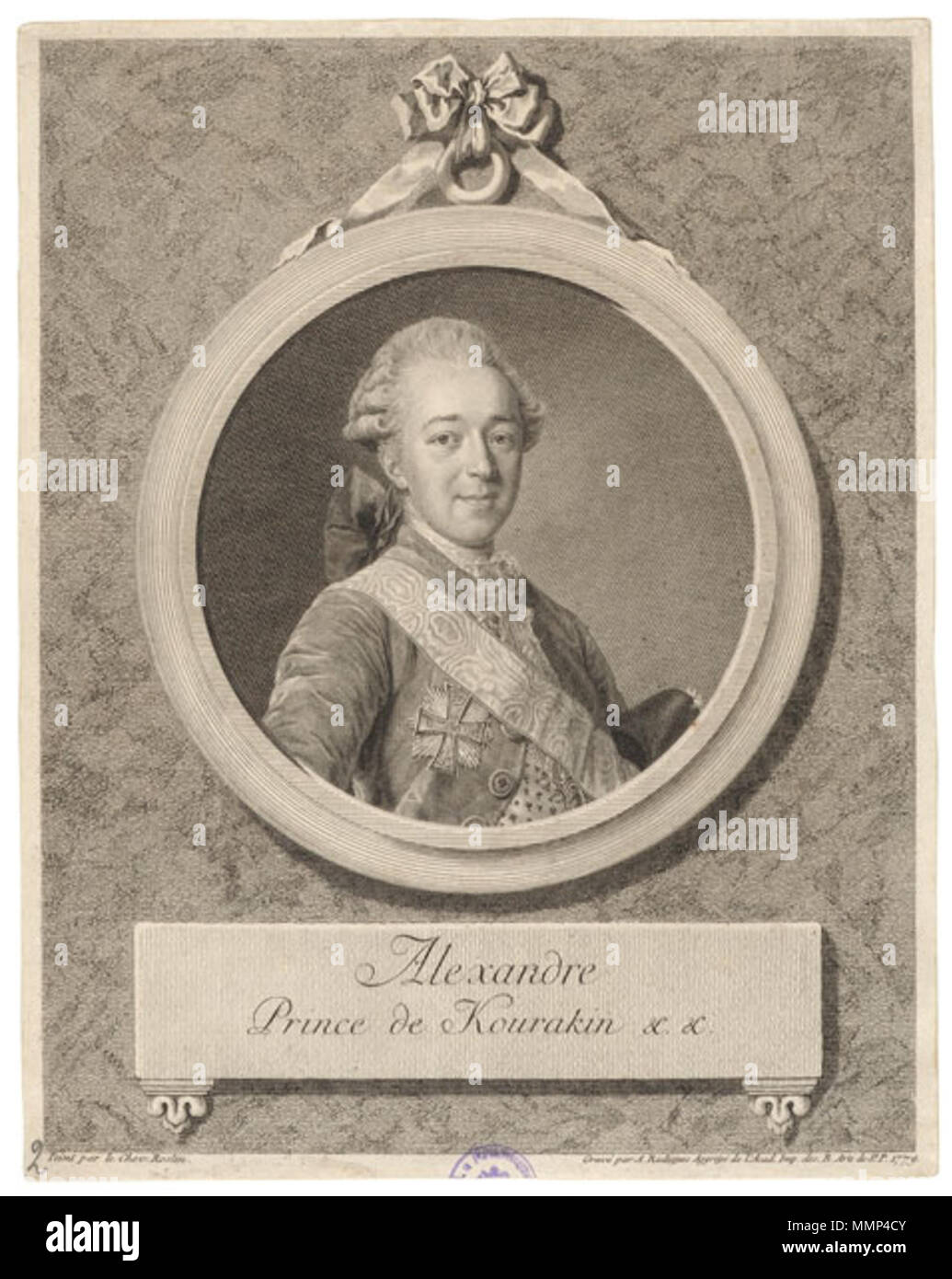 Portrait of Prince Alexander B. Kourakin. 1779. Radigues - A B Kurakin ...