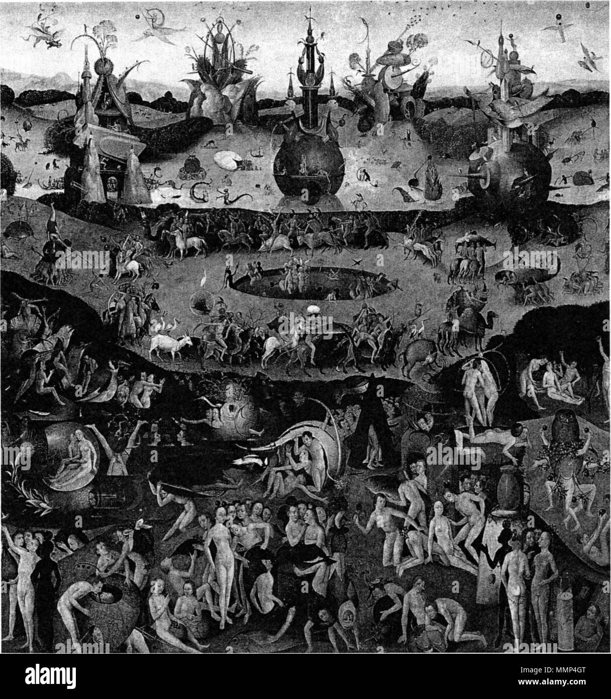 Bosch garden of earthly delights Black and White Stock Photos & Images ...